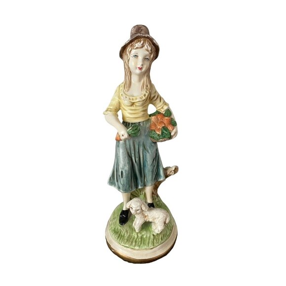Artmark | Art | Artmark Made In Portugal Farm Girl W Carrot Basket And ...